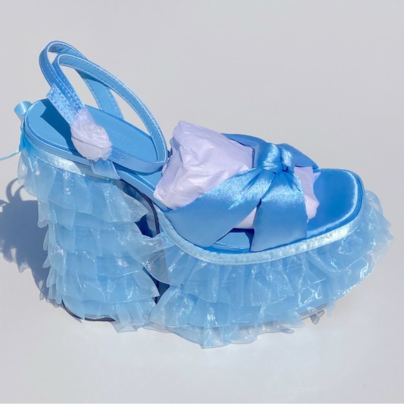 Sugar Thrillz | Shoes | Sugar Thrillz Platform Layered Lace Satin ...